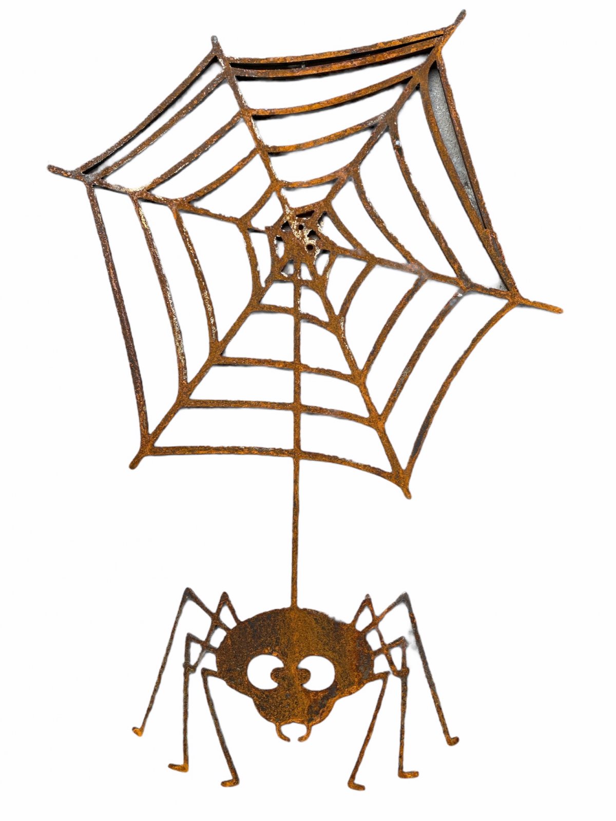 Edderkop med spind - Stålfigurer til træ og hegn - Ullerupgård Smedie