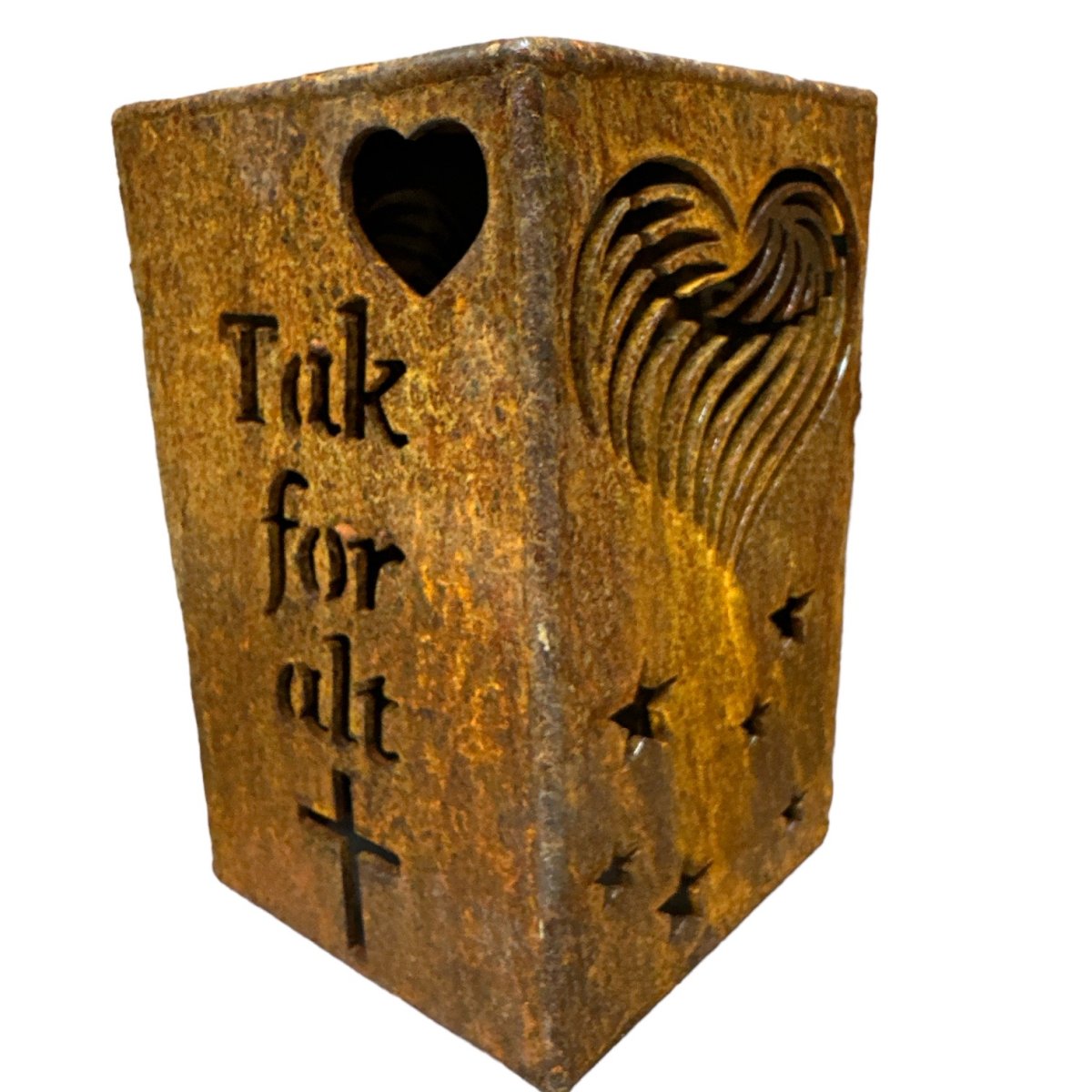 Lanterne med Tak for alt og Hjerte - Til gravstedet - Ullerupgård Smedie